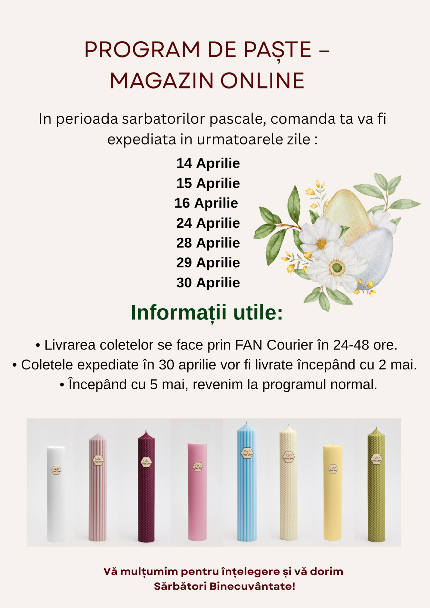 Program de Paște – Magazin Online - Save Bee